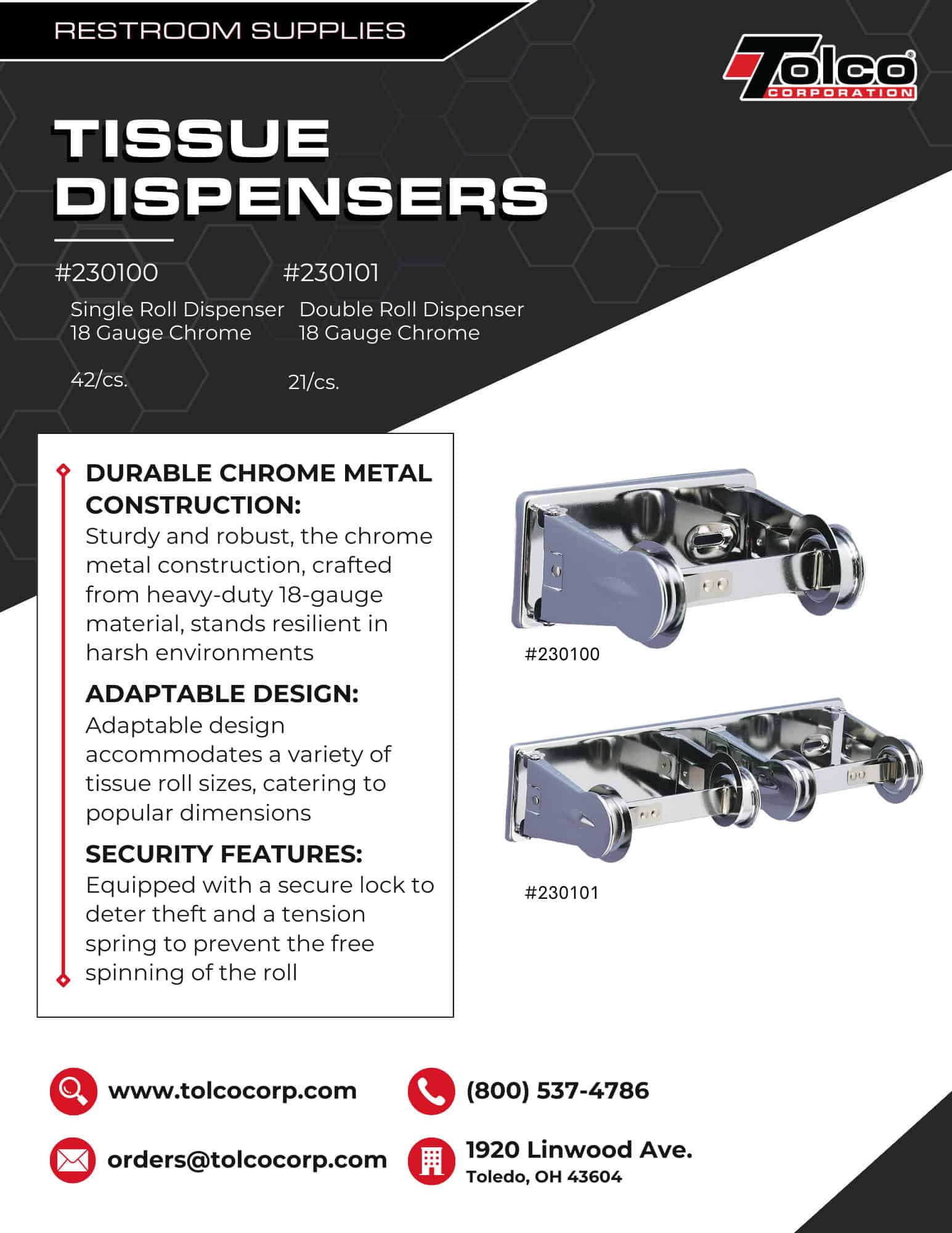 Tissue Dispensers - Tolco Corporation