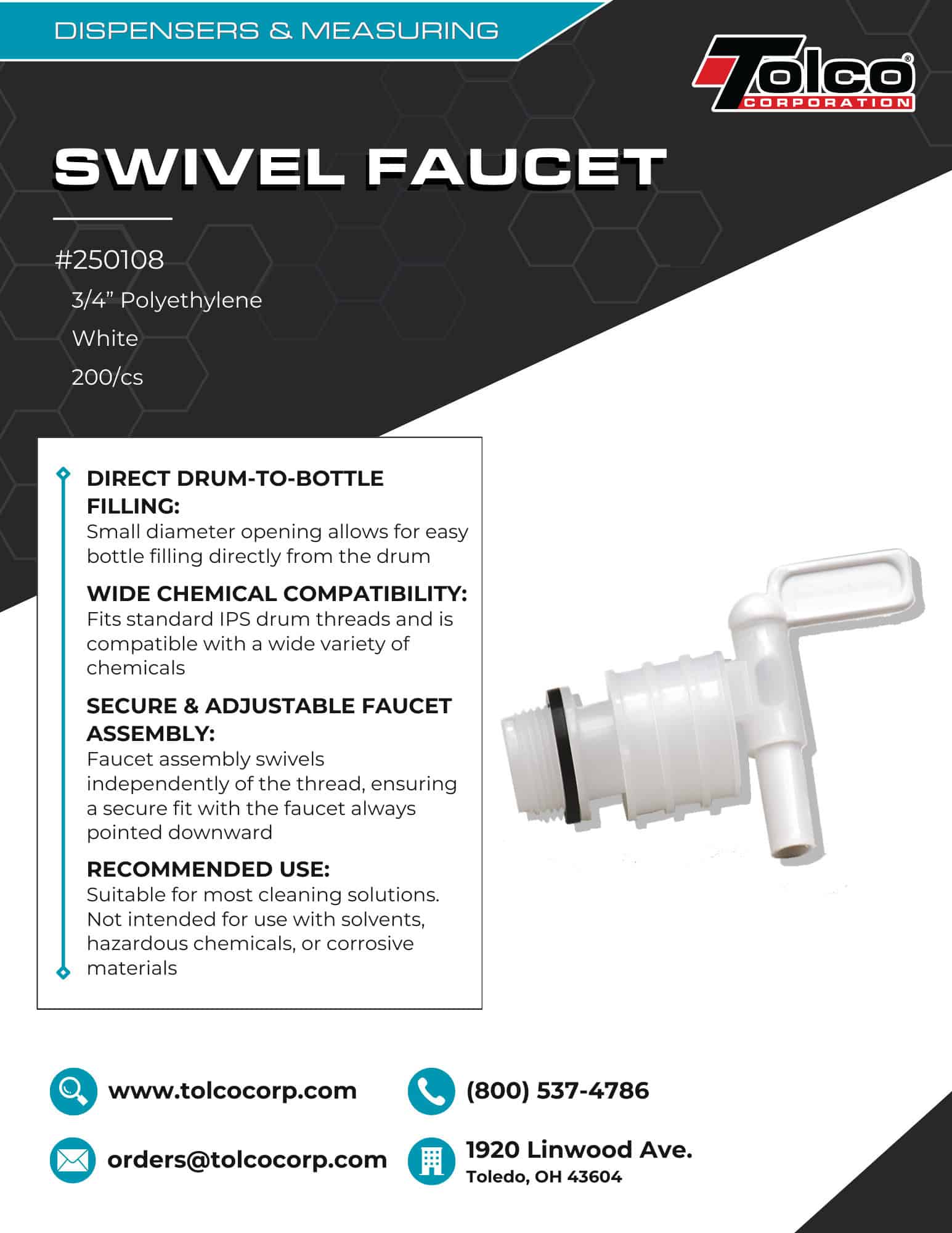 Swivel Faucet - Tolco Corporation