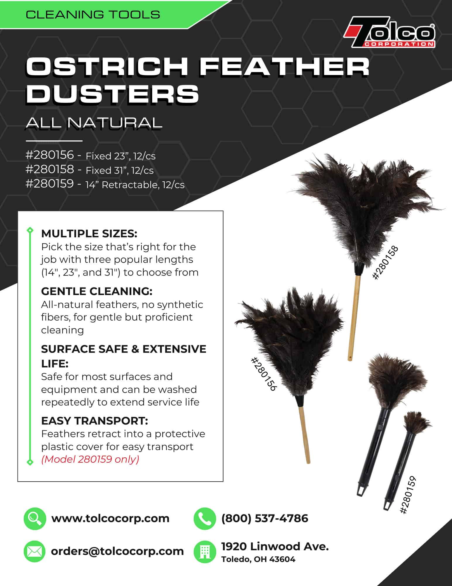 Ostrich Feather Dusters - Tolco Corporation